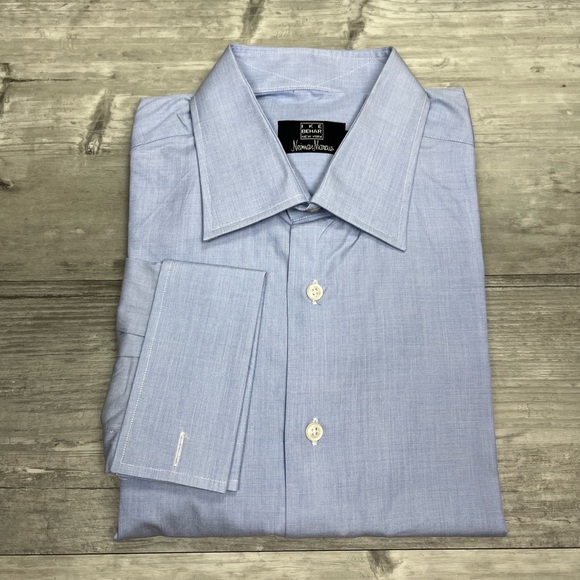 Ike Behar | Shirts | Ike Behar Solid Light Blue French Cuff Dress Shirt ...